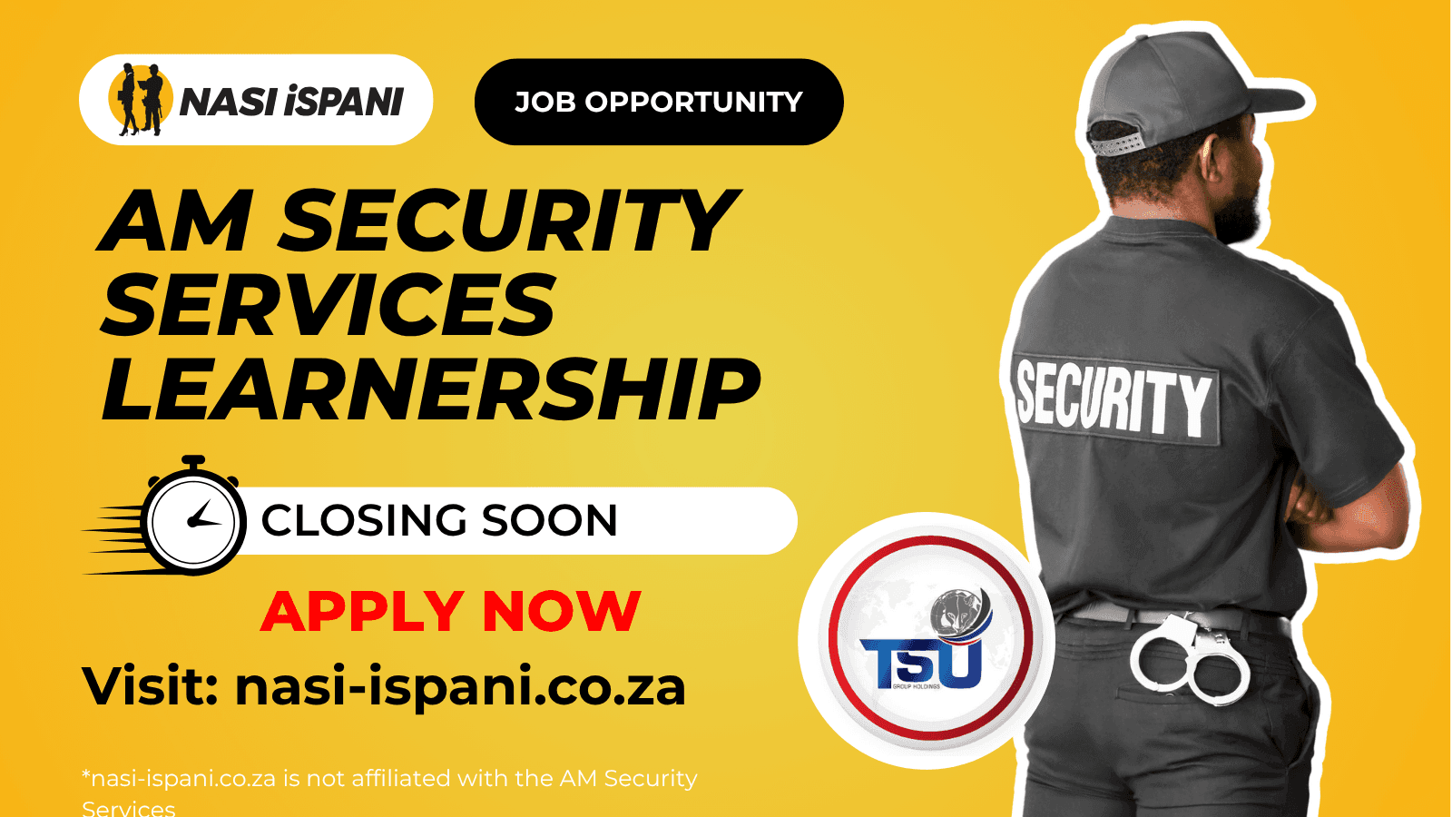 AM Security Services Learnership Programme 2025-2026 | NASI ISPANI