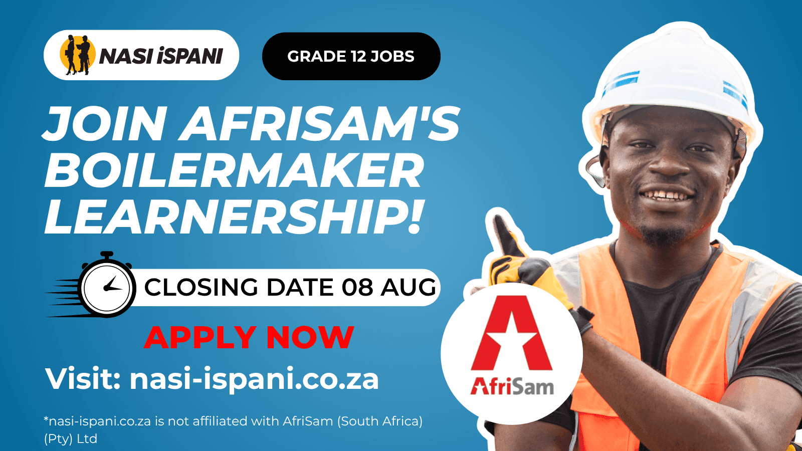 AfriSam Boilermaker Learnership Program 2025 | NASI ISPANI