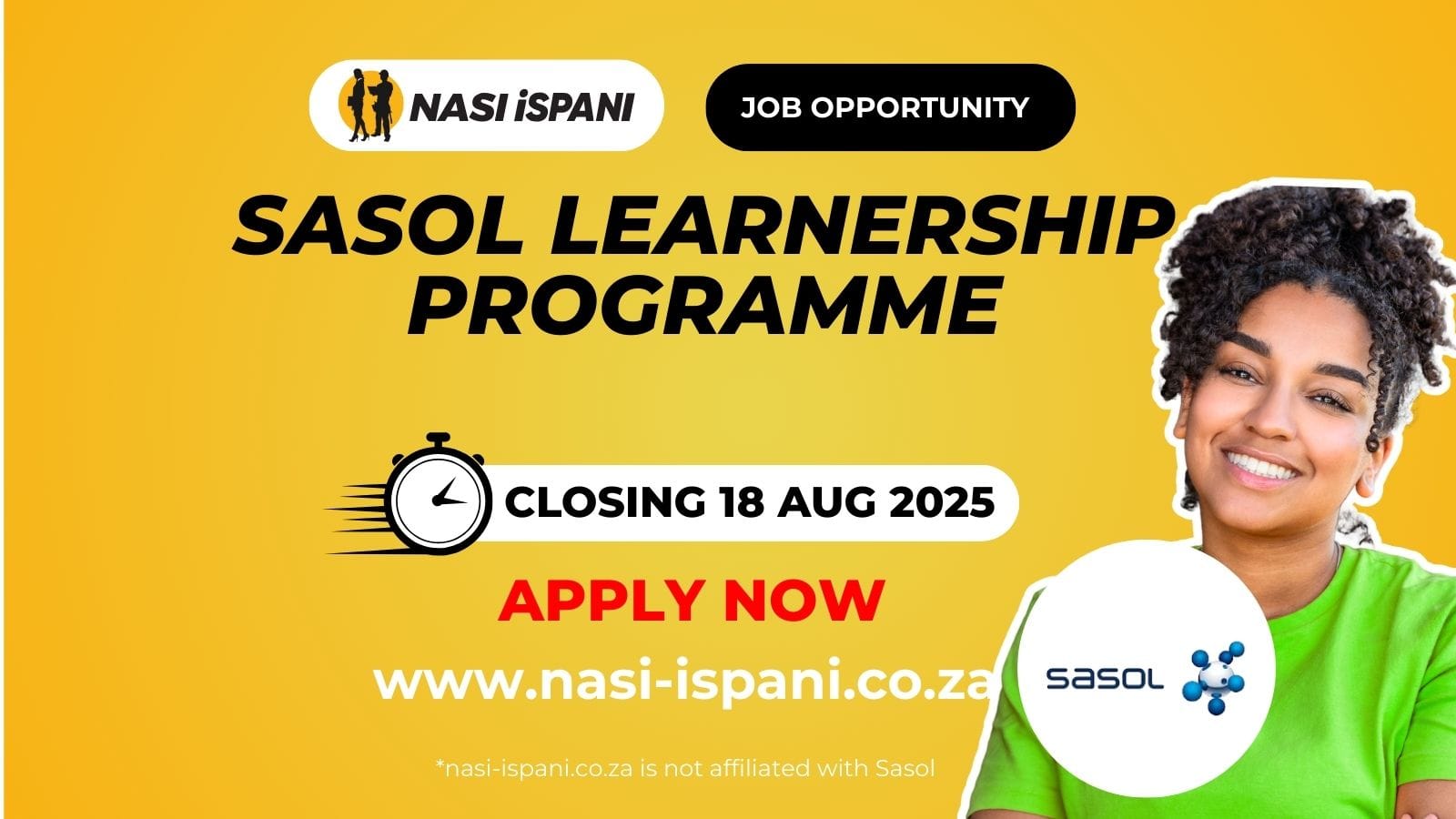Sasol Learnership Programme (2026) | NASI ISPANI