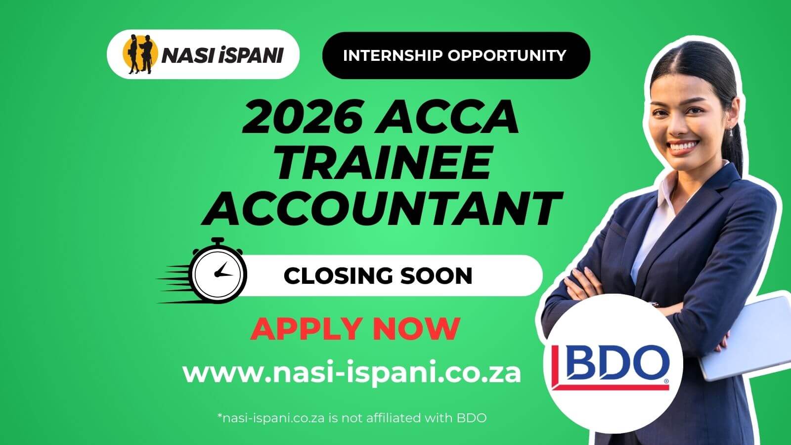 2026 ACCA Trainee Accountant Programme At BDO | NASI ISPANI
