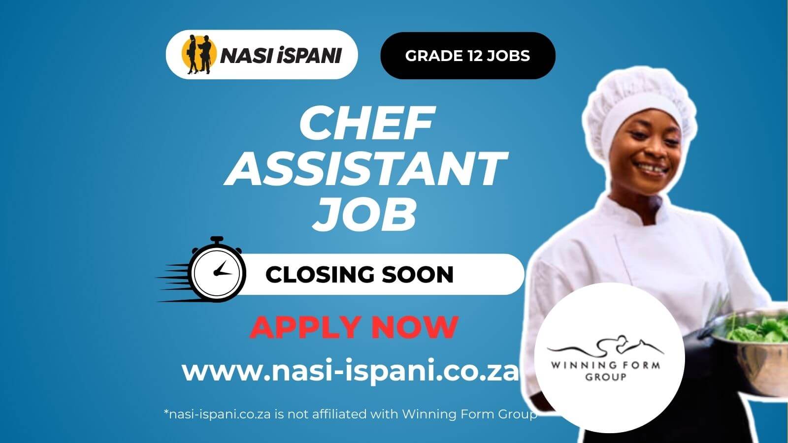 Chef Assistant Job In Bryanston – Winning Form Group | NASI ISPANI