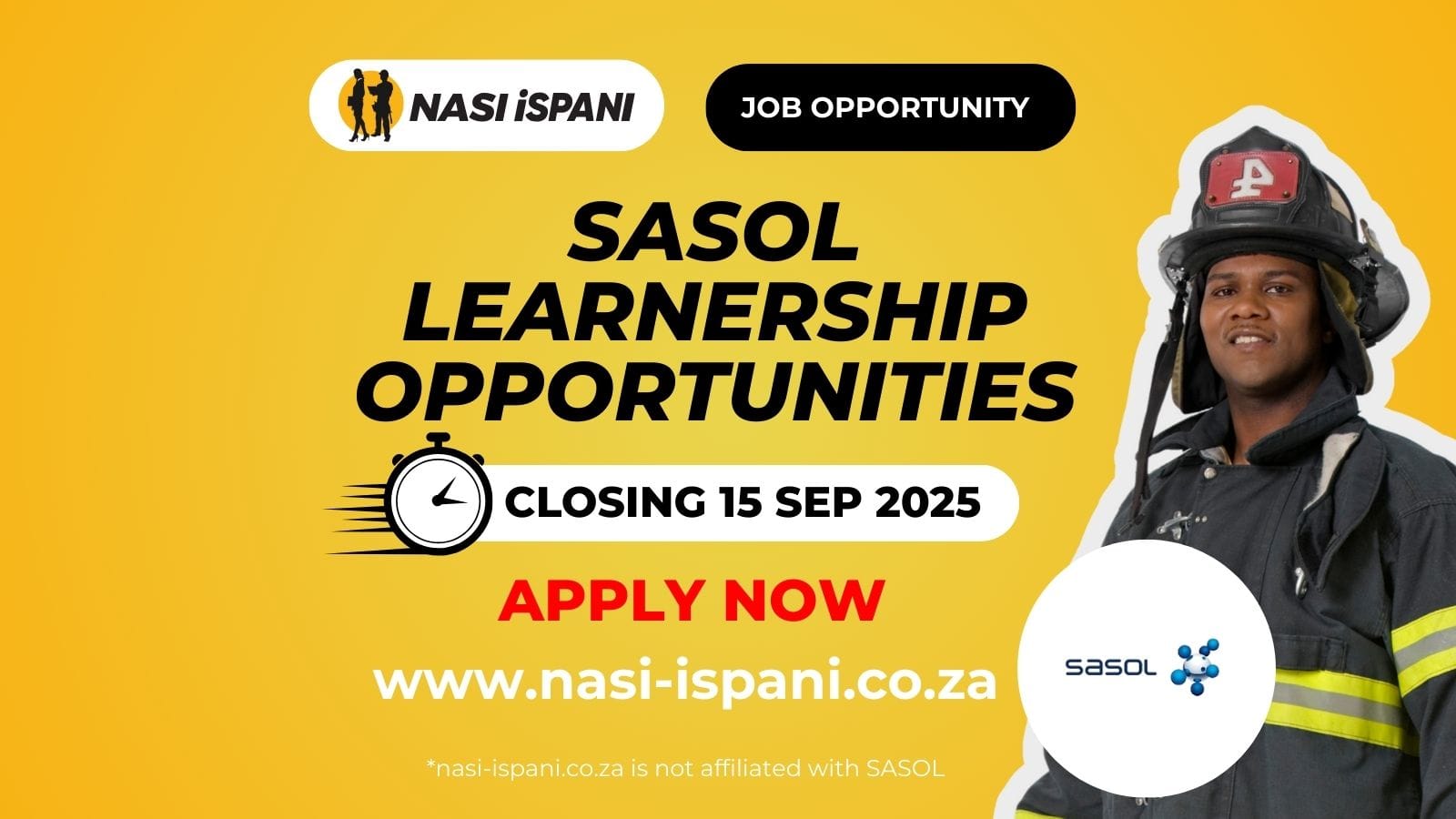 Sasol Learnership Opportunities (14 Posts) | NASI ISPANI