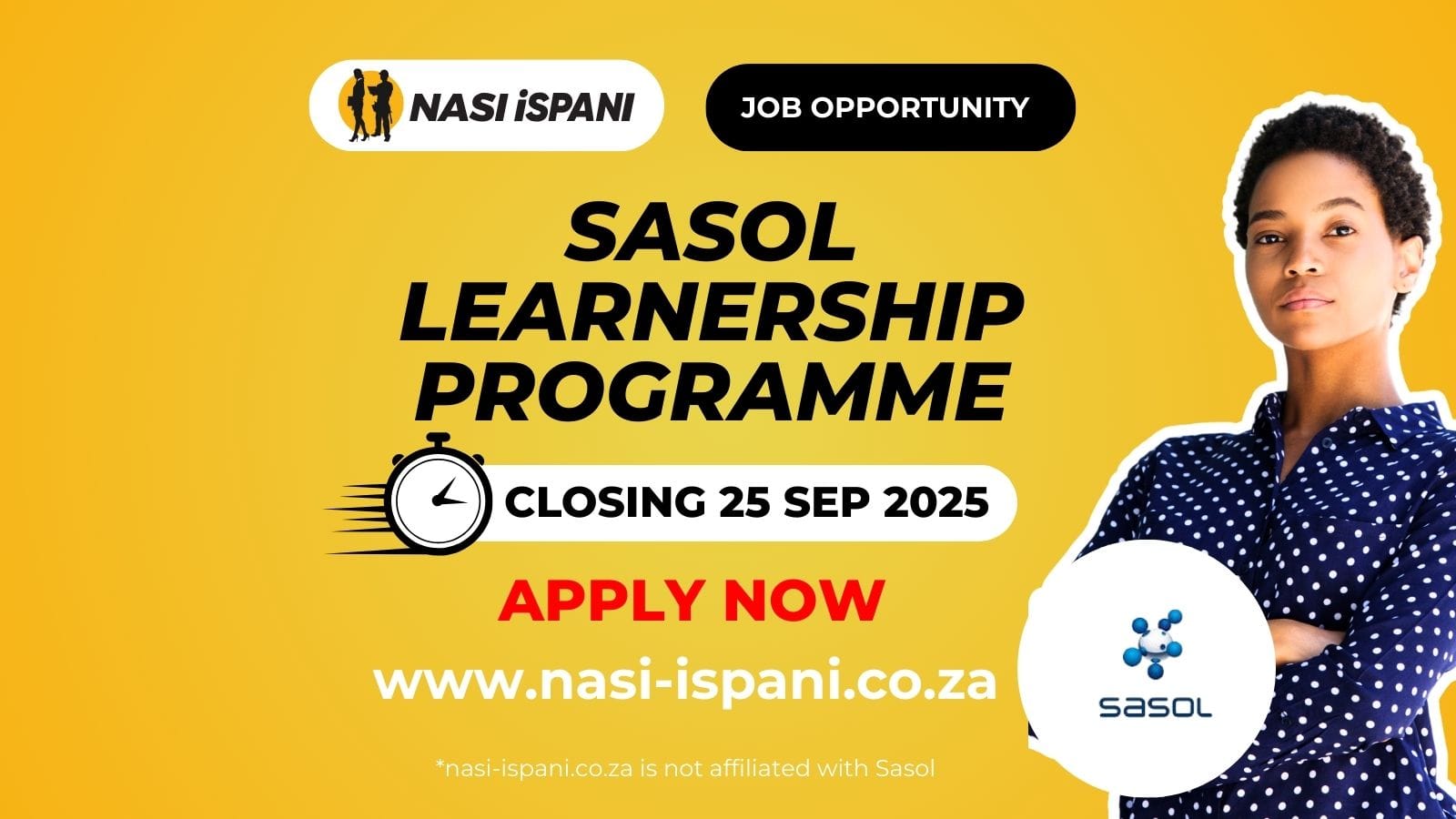 Sasol Learnership Programme 2026 | NASI ISPANI