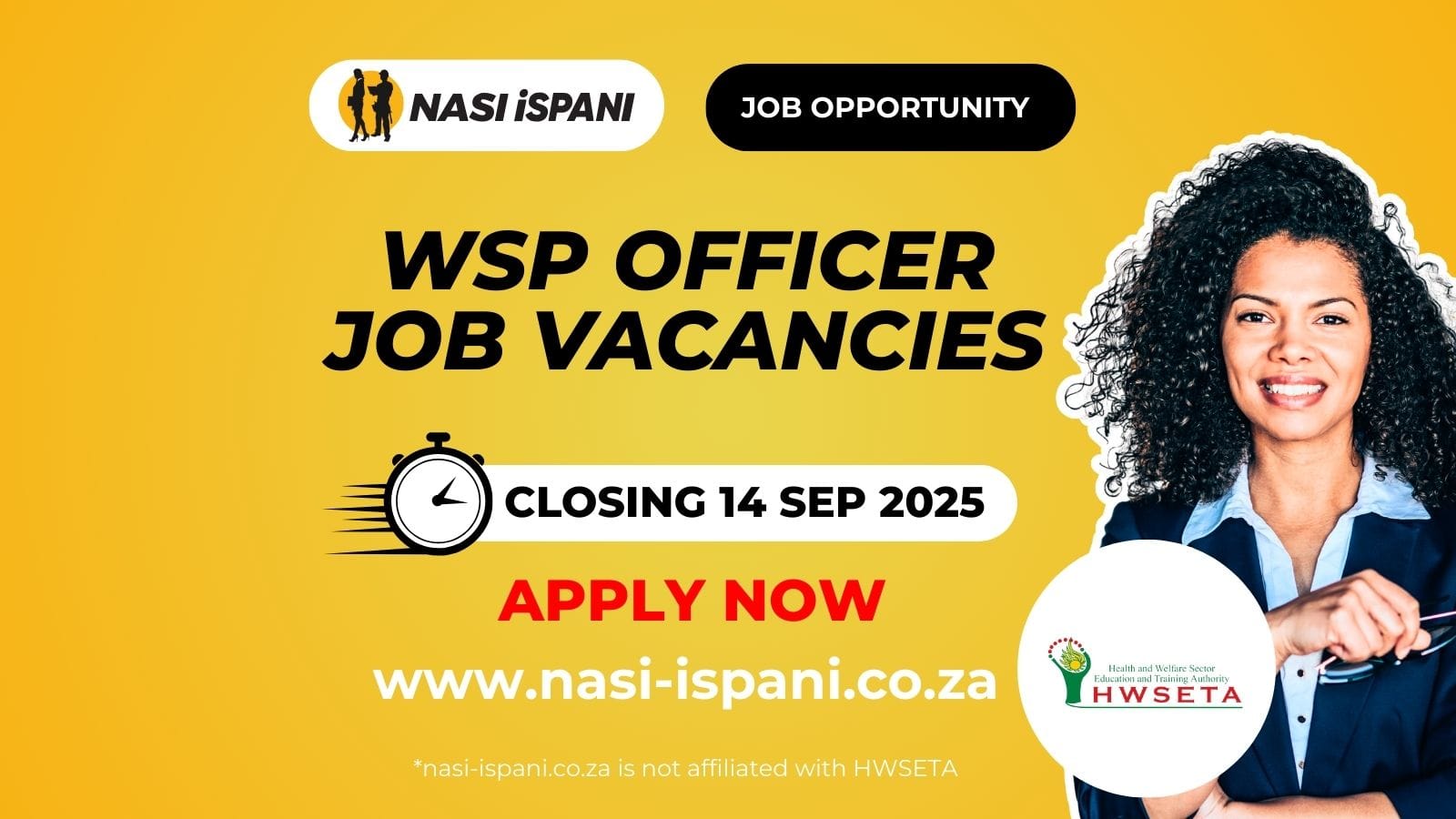 WSP Officer Job Opportunities At HWSETA | NASI ISPANI
