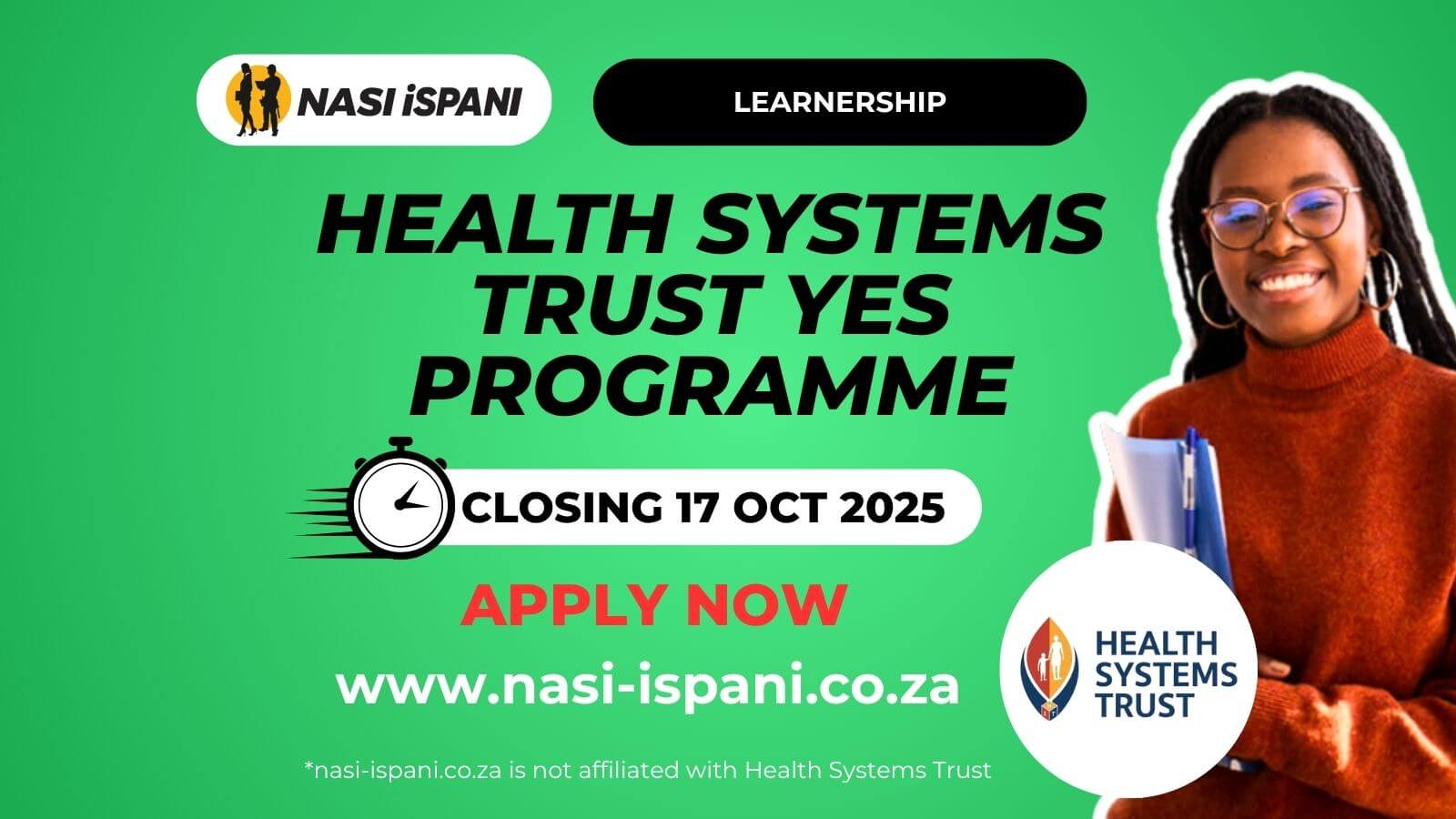 Health Systems Trust YES Programme (x25 Posts) | Nasi Ispani